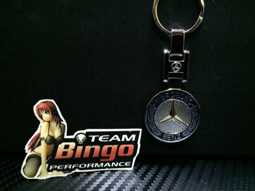 Mercedes AMG Polished Metal Car Keyring Chains Car Logo Badge Key Ring ...