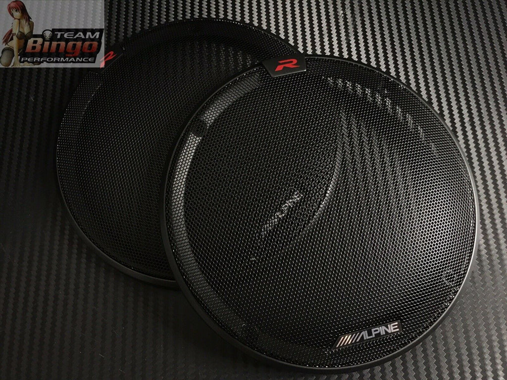 Alpine Genuine Type R 6.5 inch Speaker Grills Pair R-S65C.2 R-S65.2 Gr ...