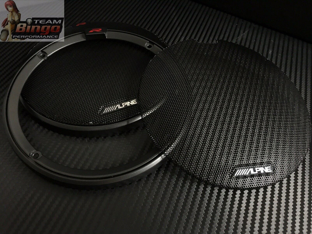 Alpine Genuine Type R 6.5 inch Speaker Grills Pair R-S65C.2 R-S65.2 Gr ...