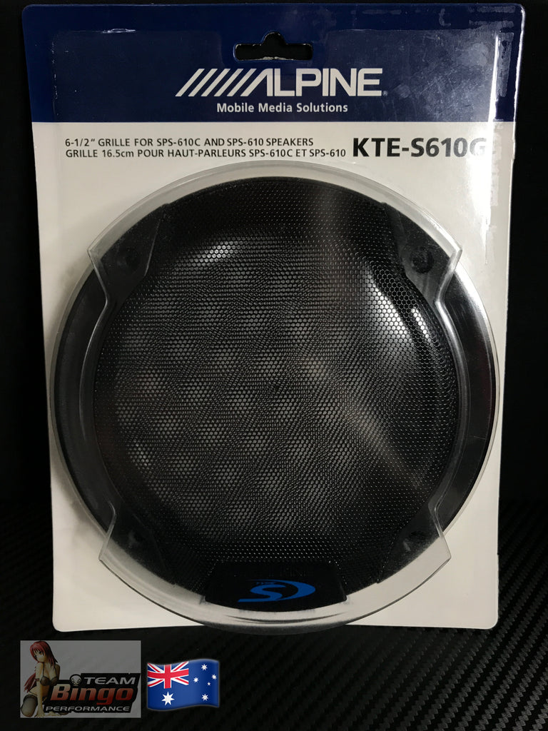 Alpine Genuine Type S 6.5 inch Speaker Grills Pair S-S65C.2 S-S65.2 Gr ...